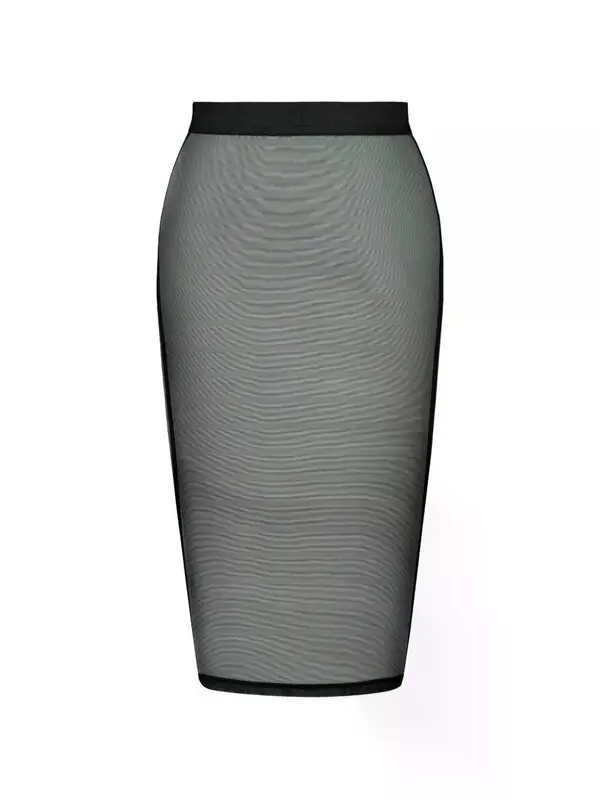 BORDELLE Zenna Mesh Pencil Skirt - Black