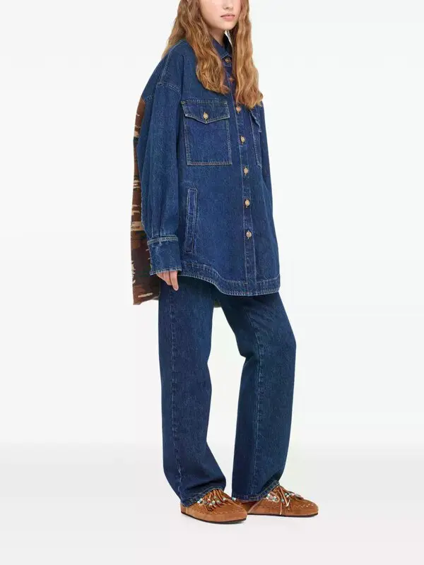 Alanui Tex-hawaii Jacquard-knit Denim Jacket