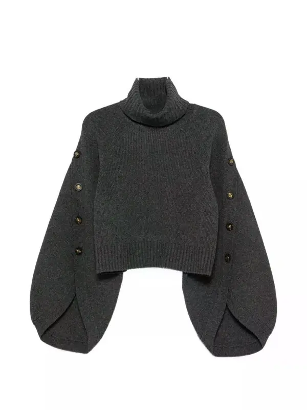 Zimmermann Crew Neck Long Sleeve Sweater - Grey