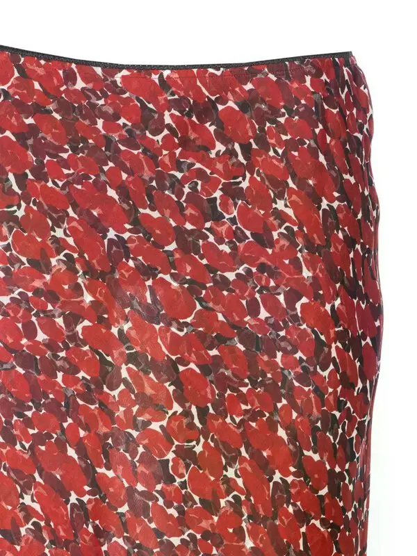 Saint Laurent Elasticated-waistband Midi Skirt