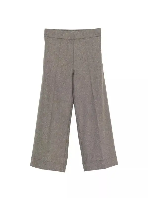 D.exterior Marl Effect Pressed Crease Trousers