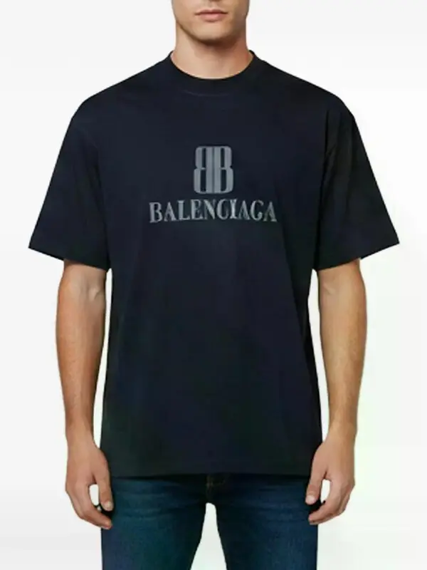 Balenciaga Logo-print T-shirt - Blue