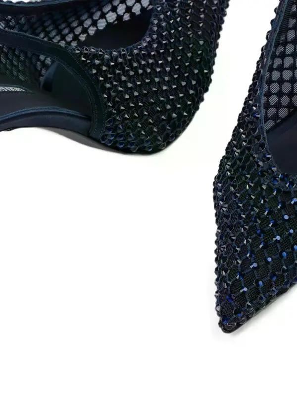 LE SILLA Gilda Crystal-embellished Slingback Pumps