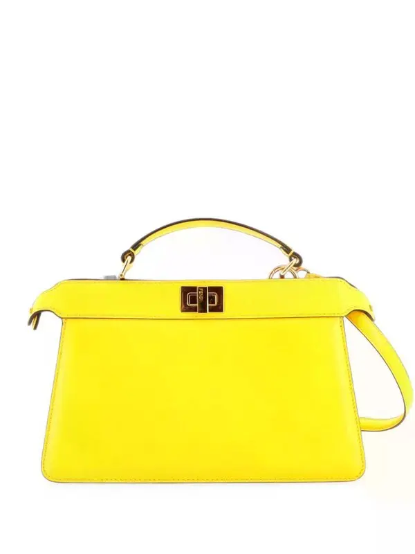 Fendi Peekaboo Iseeu Bag Leather East West Satchel - Yellow