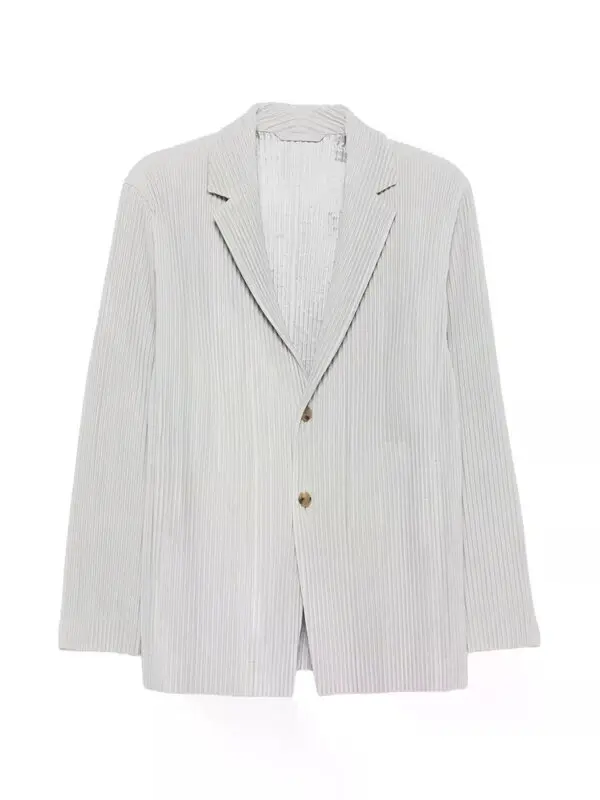 Issey Miyake Pleated Notched-lapel Blazer
