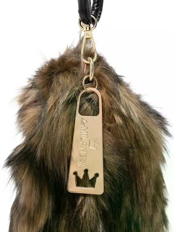 LA MILANESA Faux-fur Logo-plaque Shoulder Bag