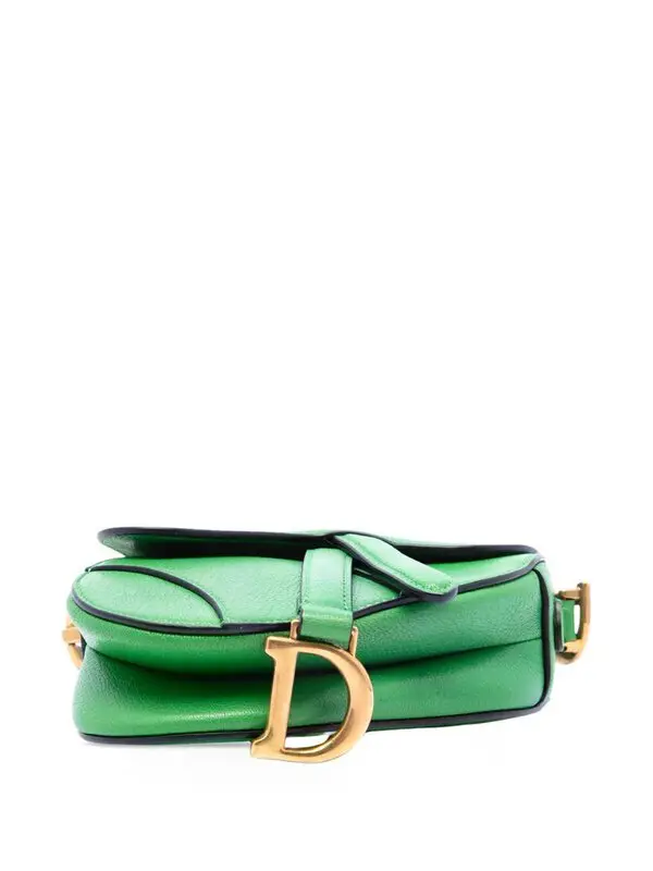 Dior Micro Goatskin Saddle Bag Satchel - Green