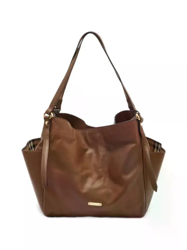 Burberry Canterbury Leather Tote Bag - Brown