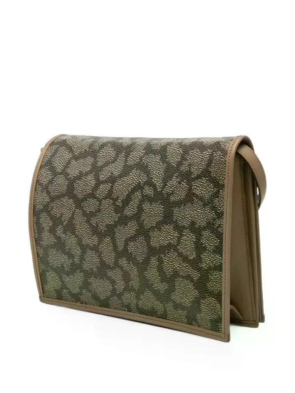 Saint Laurent 20th Century Coated Canvas Giraffe Print Shoulder Bag