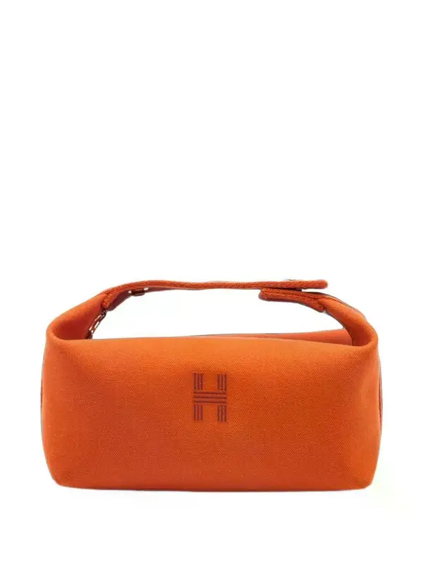 Hermès Bride-a-brac Logo-embroidered Clutch Bag