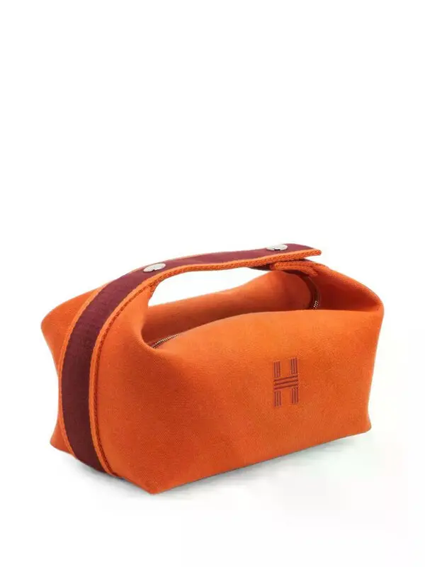Hermès Bride-a-brac Logo-embroidered Clutch Bag