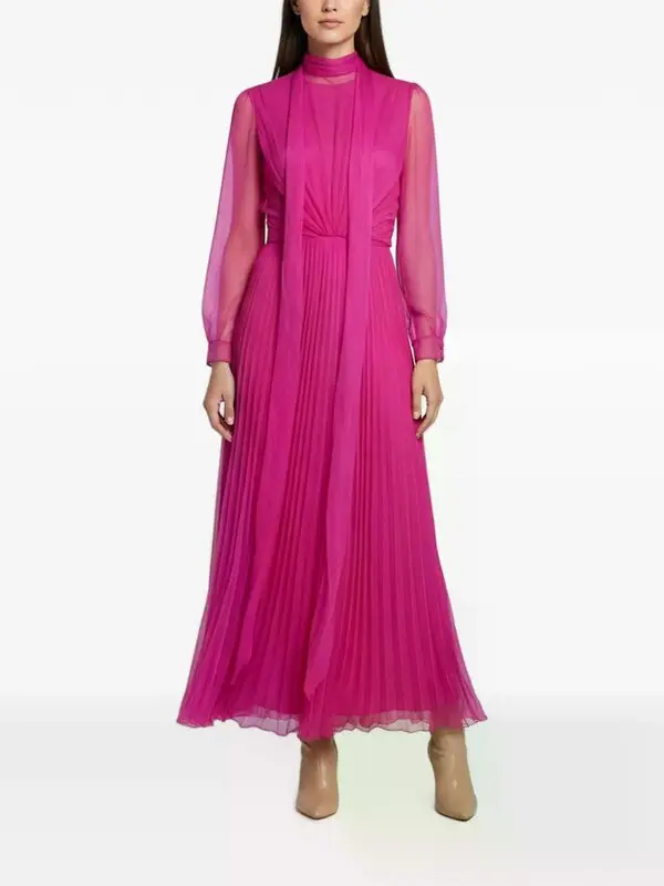 Dior Pleated Maxi Gown - Pink