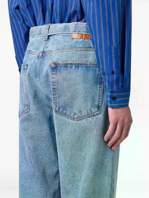 MSGM Tie-waist Straight-leg Jeans