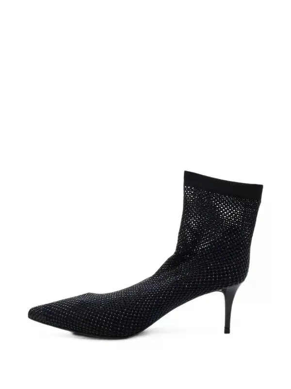 LE SILLA Gilda Crystal-embellished Stretch Boots - Black