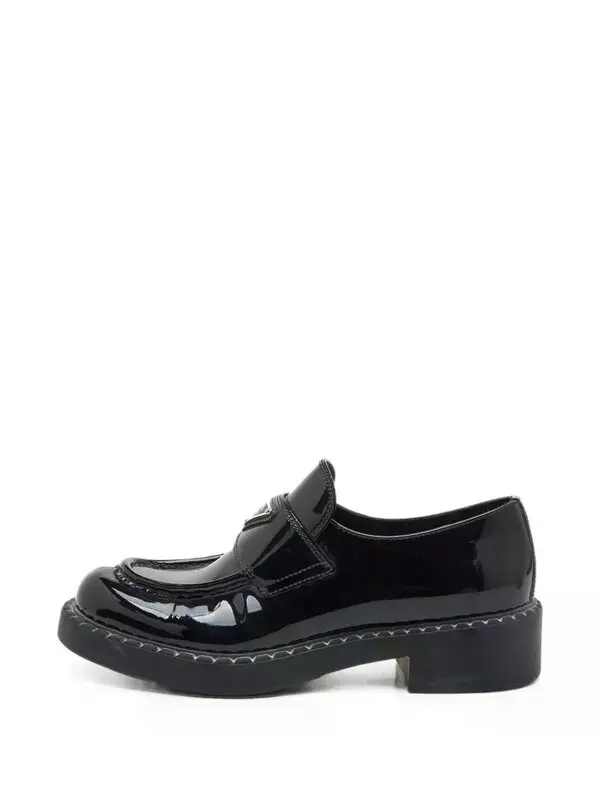 Prada Triangle Logo Platform Loafers