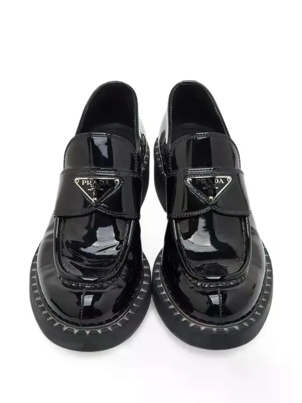 Prada Triangle Logo Platform Loafers
