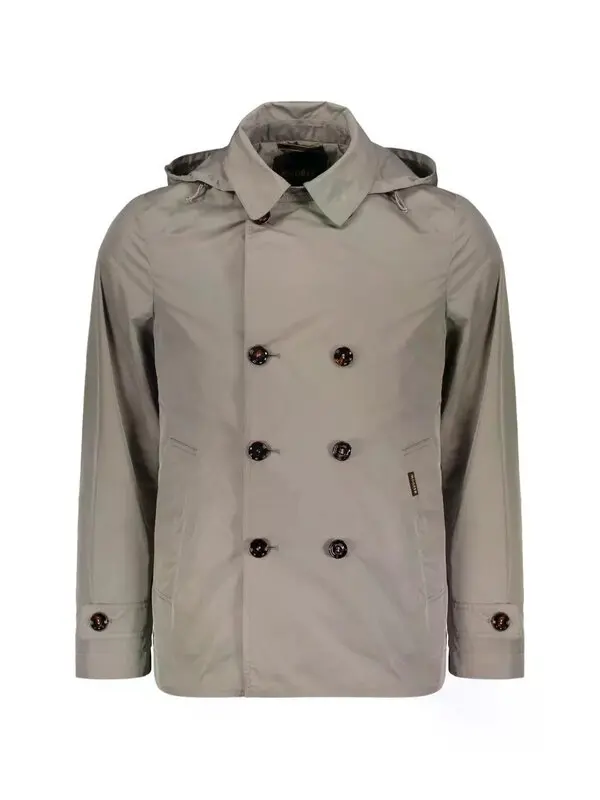 MOORER Double-breasted Hooded Jacket