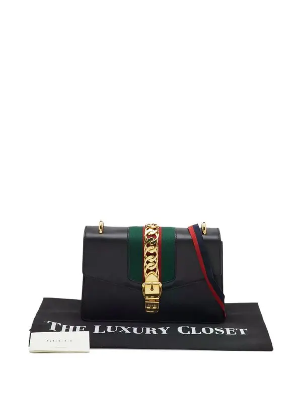 Gucci Sylvie Web Shoulder Bag - Black