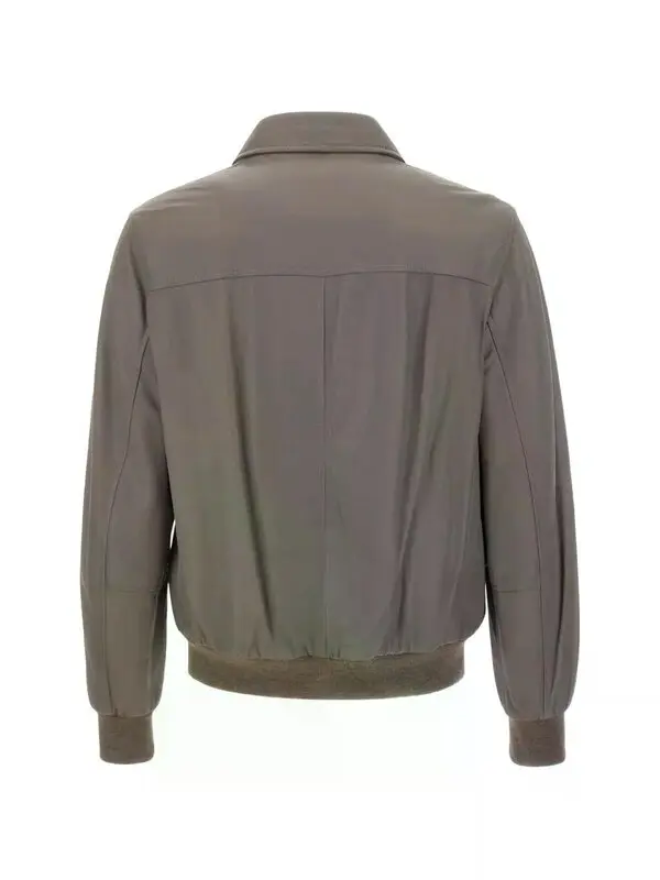 VOLFAGLI FIRENZE Angioino Leather Zip-up Jacket