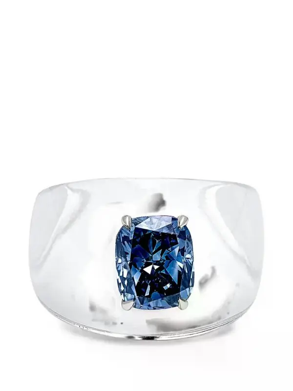 SOLO FOR DIAMONDS Cushion-cut Diamond-embellished Ring