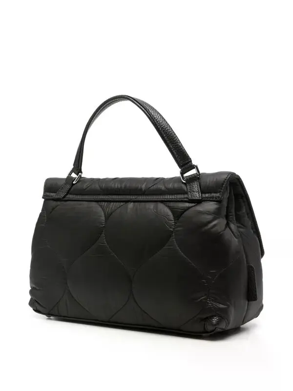 ZANELLATO Quilted Leather Trim Clutch Bag - Black