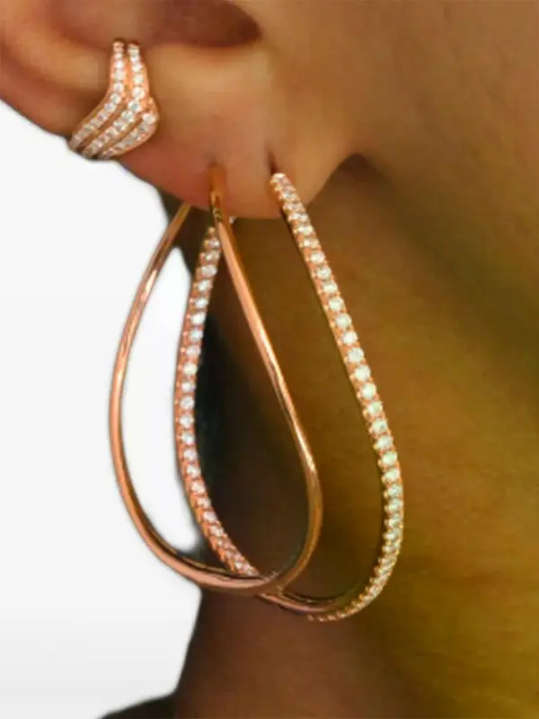 ANITA KO Diamond Twisted Hoop Earrings