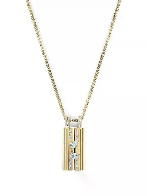 Loraida Small Blade Diamond Necklace - Gold