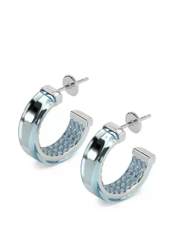 SOLO FOR DIAMONDS Diamond-embellished Hoop Earrings