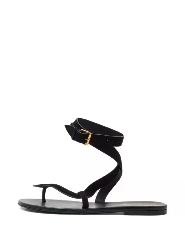 Dior Flat Sandals - Black