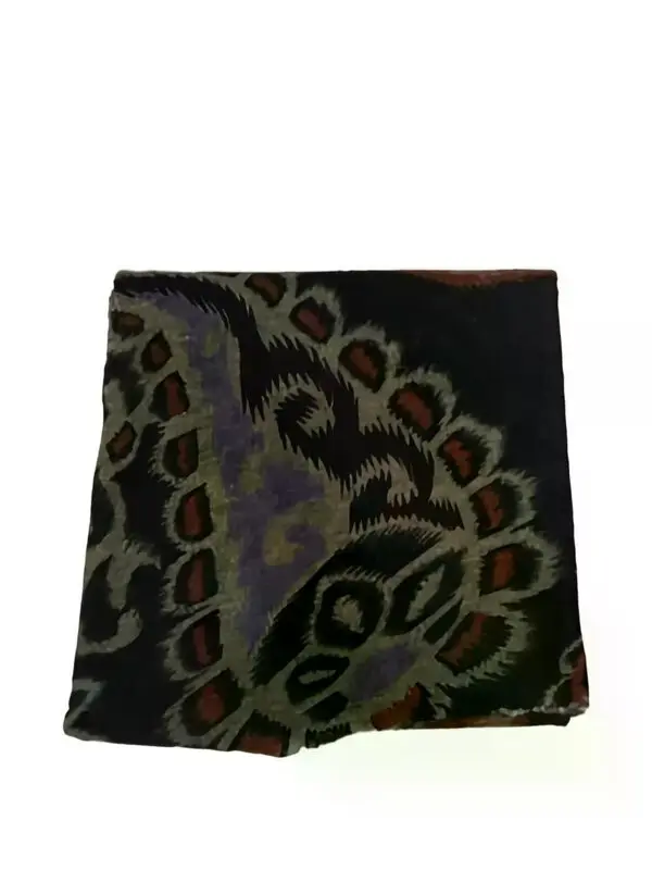MIRROR IN THE SKY Paisley-print Frayed Scarf - Black