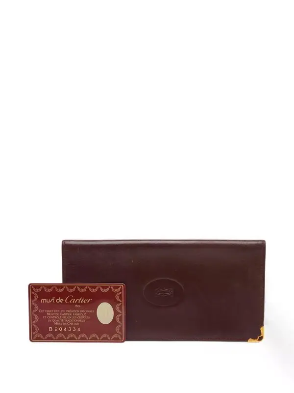 Cartier Must De Leather Long Wallet