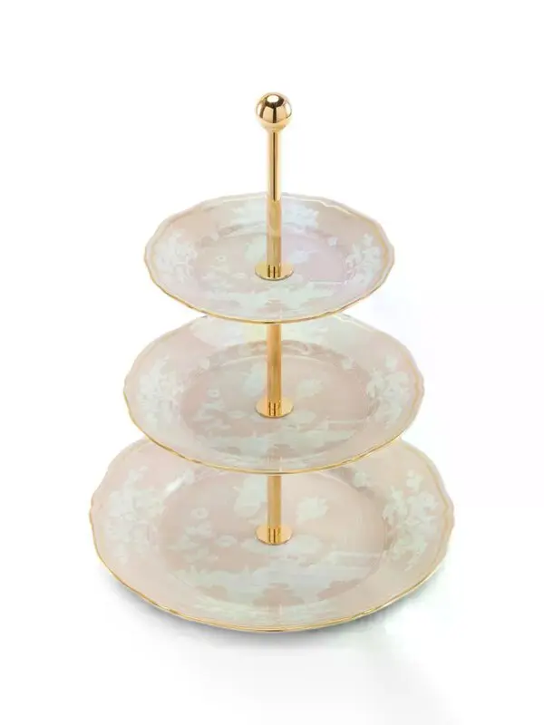 GINORI 1735 Three-tier Floral-print Serving Stand
