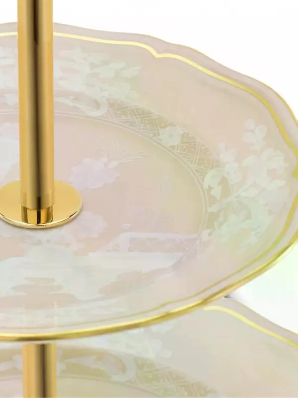 GINORI 1735 Three-tier Floral-print Serving Stand