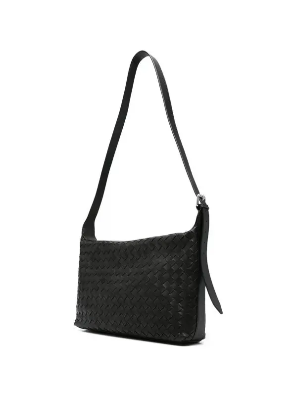 Officine Creative Woven Leather Shoulder Bag - Black
