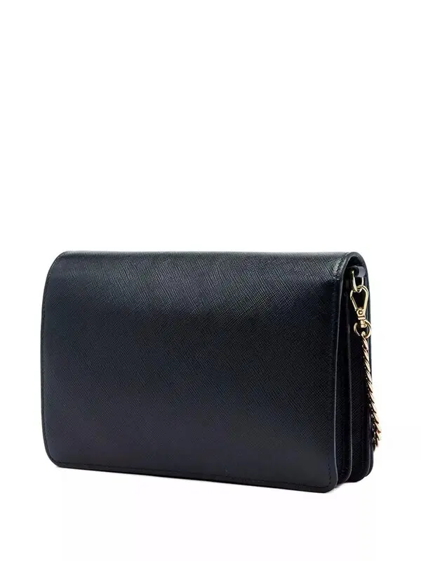 Prada Saffiano Lux Monochrome Wallet On Chain Crossbody Bag
