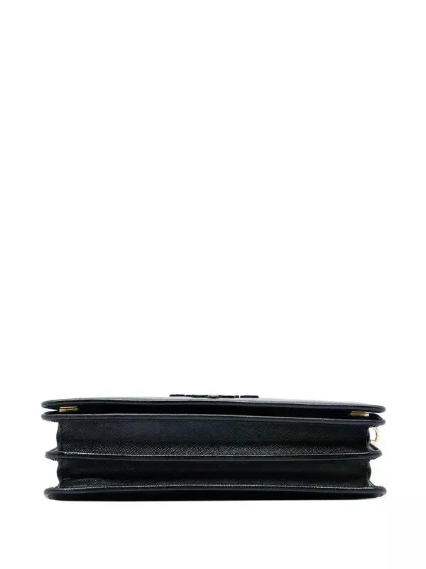 Prada Saffiano Lux Monochrome Wallet On Chain Crossbody Bag