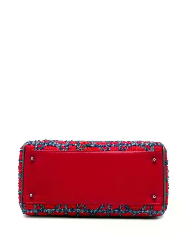 Dior Medium Tweed Cannage Fringe Lady Satchel