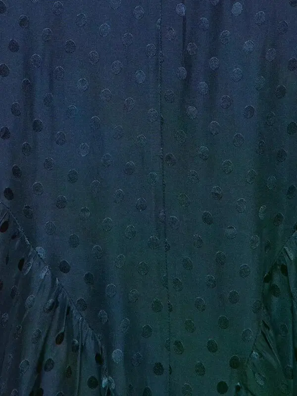 Balenciaga Polka-dot Ruffled Midi Dress