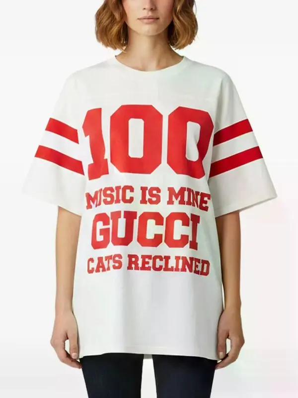 Gucci 100 Slogan Print T-shirt