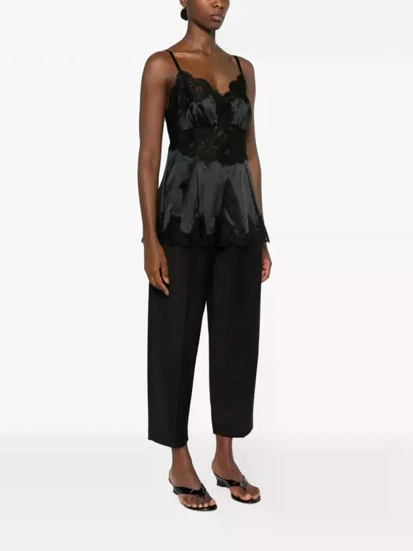 Dolce & Gabbana Lace-trim Satin Top