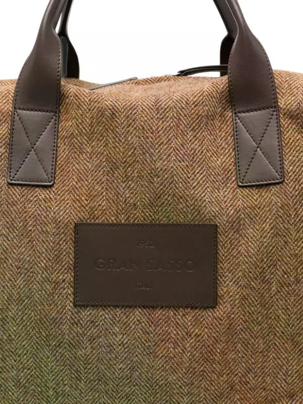 GRAN SASSO Herringbone Wool Tote Bag