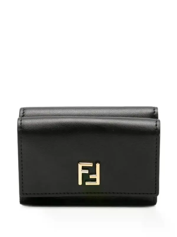 Fendi Ff Mini Trifold Wallet - Black