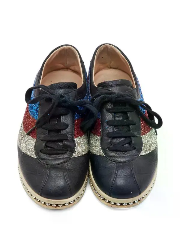 Gucci Falacer Low-top Sneakers With Crystal Embellishments