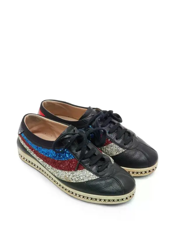 Gucci Falacer Low-top Sneakers With Crystal Embellishments