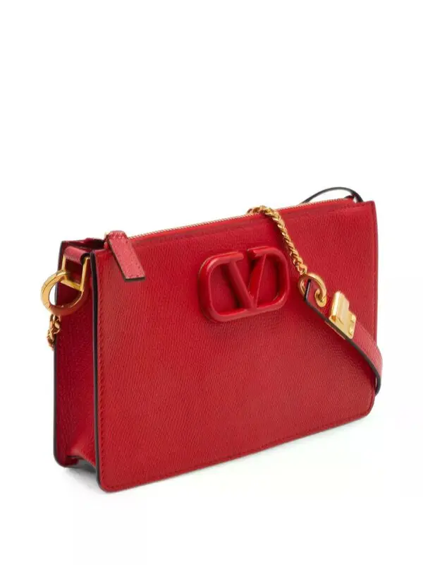 Valentino Garavani Vlogo Leather Shoulder Bag