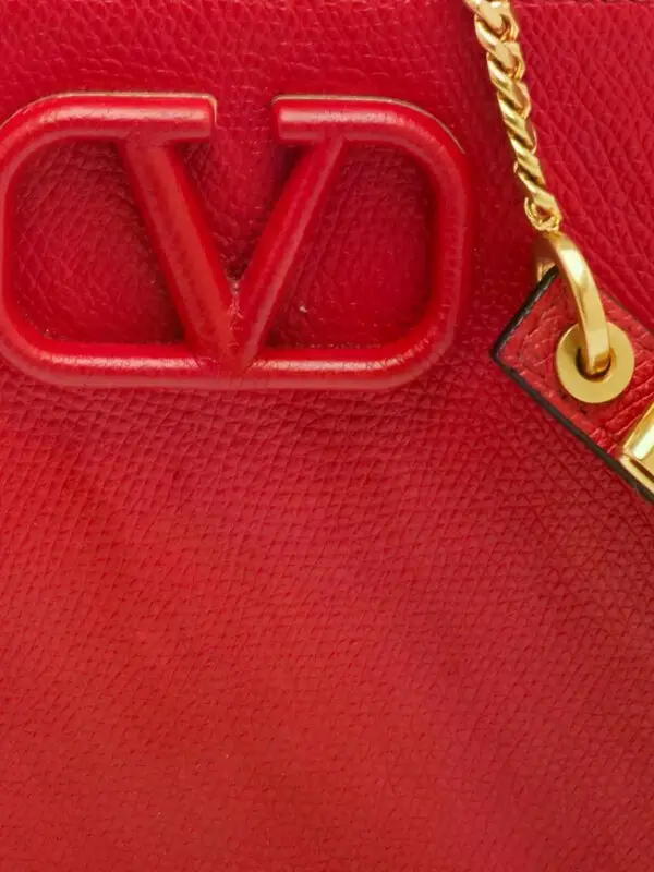 Valentino Garavani Vlogo Leather Shoulder Bag