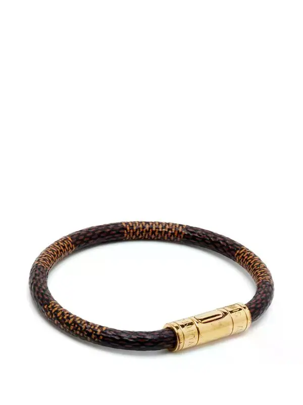 LOUIS VUITTON Keep It Damier Canvas Bracelet - Brown