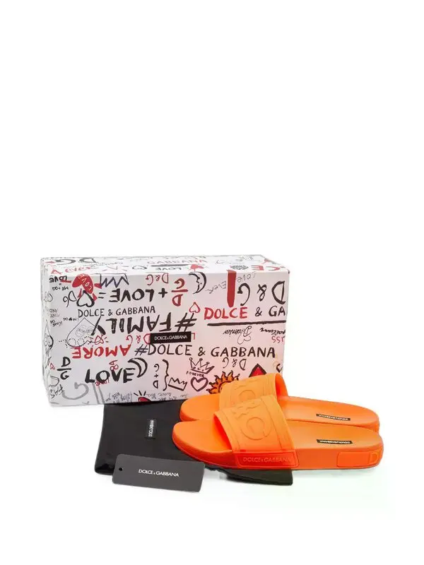 Dolce & Gabbana Logo Embossed Rubber Slides