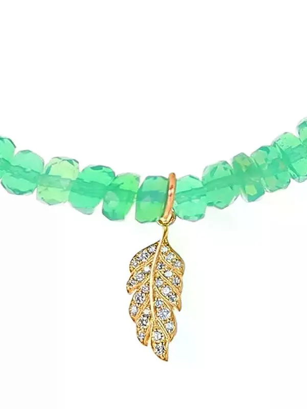 SYDNEY EVAN Feather Opal And Diamond Charm Bracelet