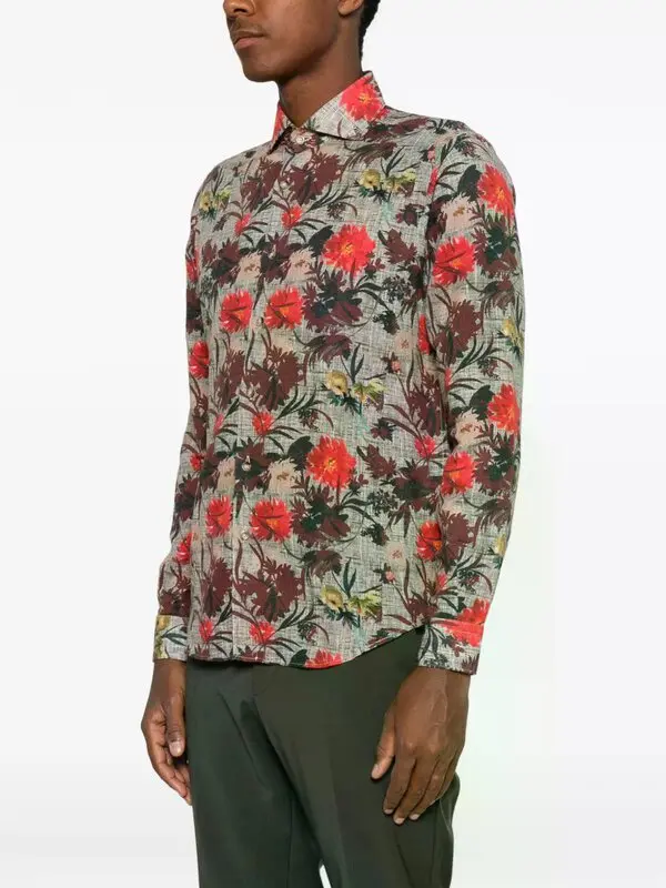 ALESSANDRO LAMURA Floral-print Long-sleeve Shirt
